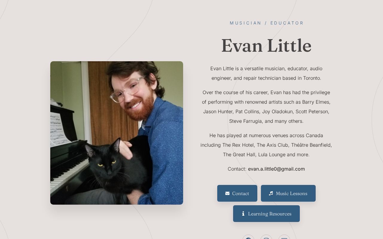 Evan Little Piano - Musical Performance and Education